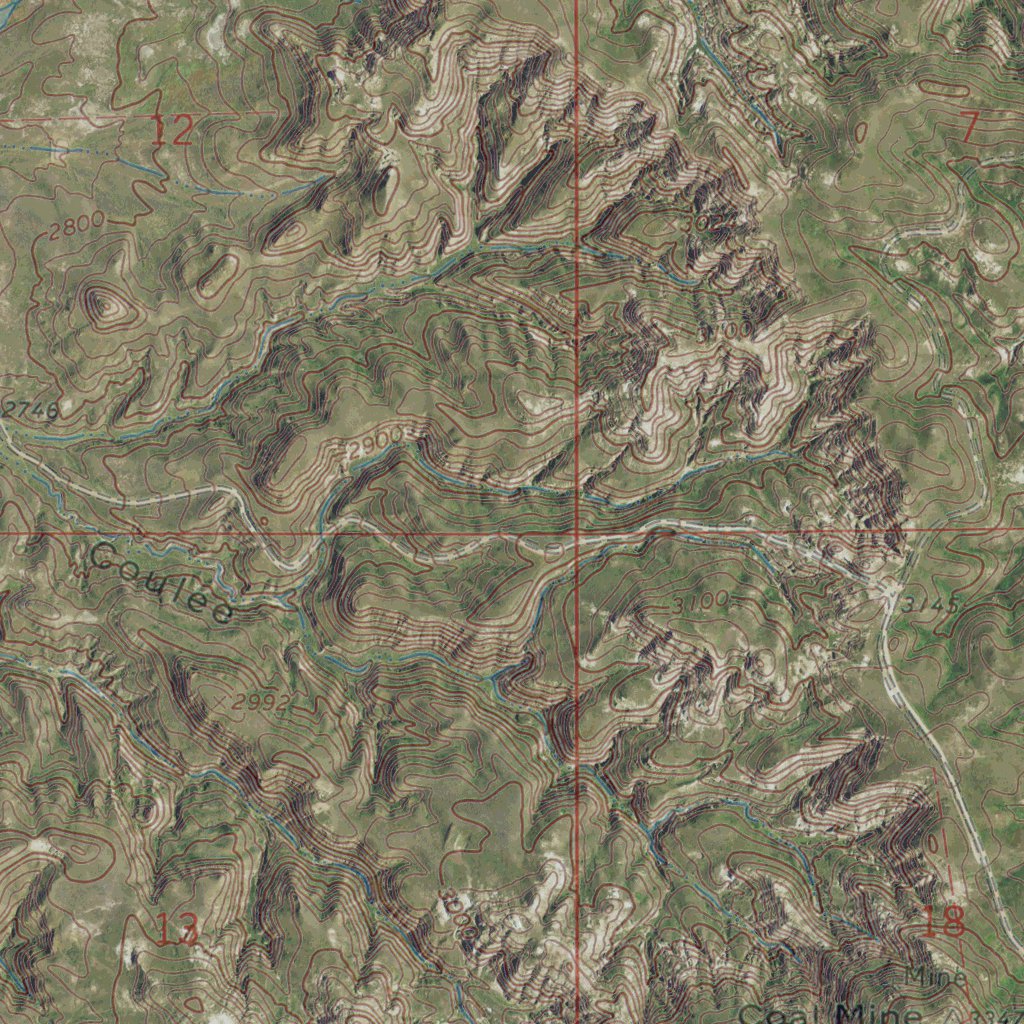 MT-COAL MINE HILL: GeoChange 1965-2013 Map by Western Michigan ...