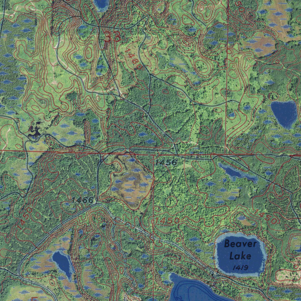 MN-ANDERSON LAKE: GeoChange 1969-2013 Map by Western Michigan ...