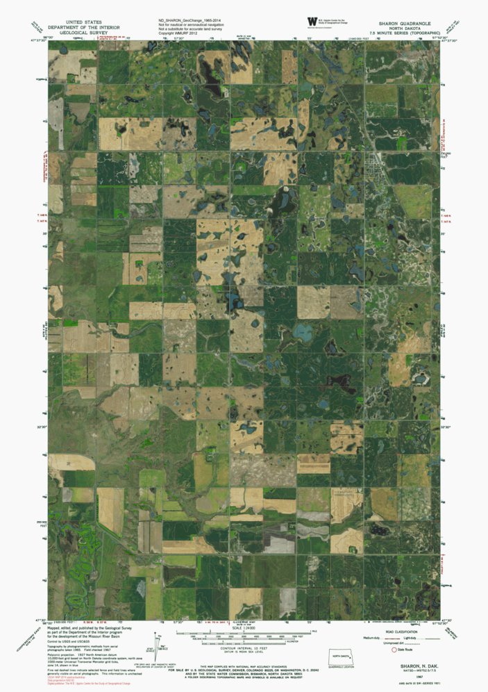 ND-SHARON: GeoChange 1965-2014 Map by Western Michigan University ...
