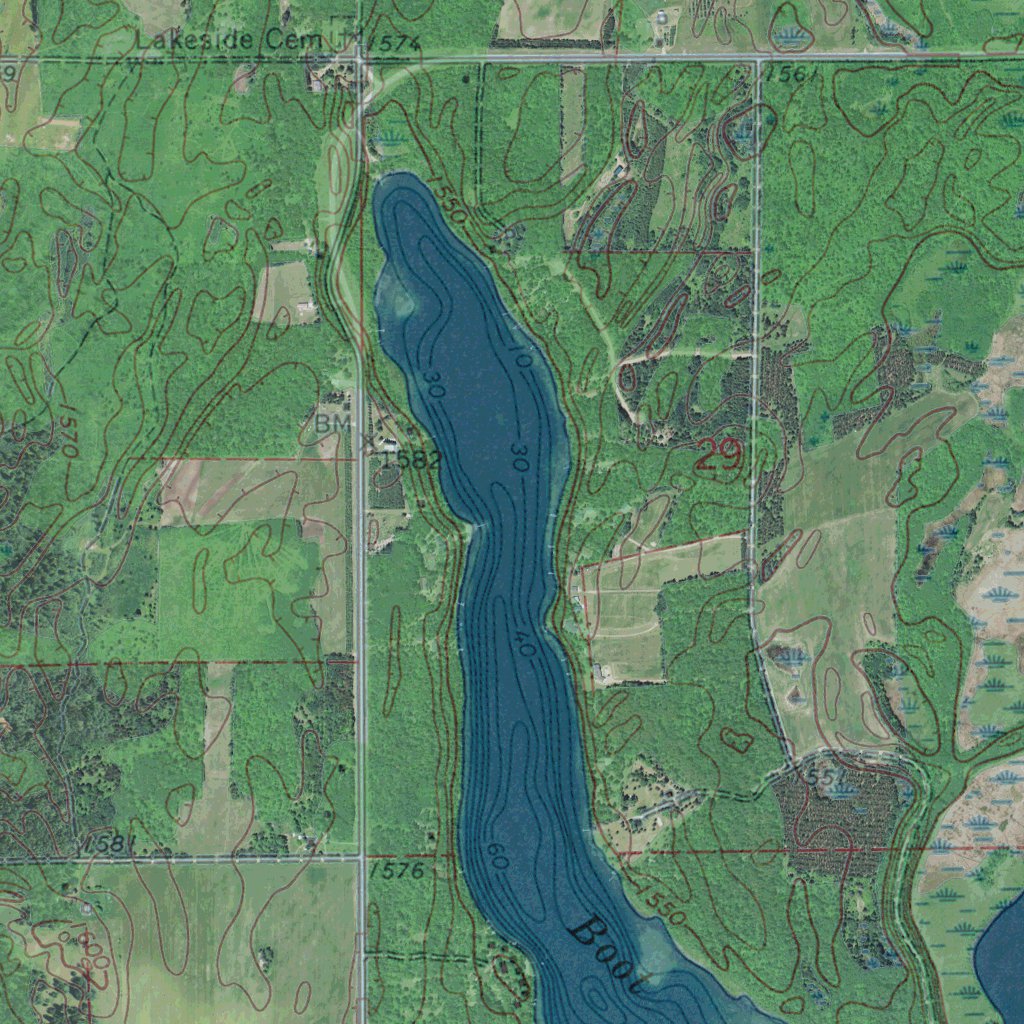 MN-BIG BASSWOOD LAKE: GeoChange 1966-2013 Map by Western Michigan ...