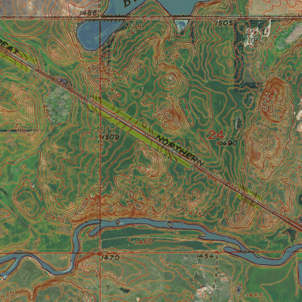 ND-GRACE CITY: GeoChange 1944-2014 Map by Western Michigan University ...