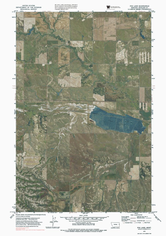 MT-FOX LAKE: GeoChange 1970-2013 Map by Western Michigan University ...