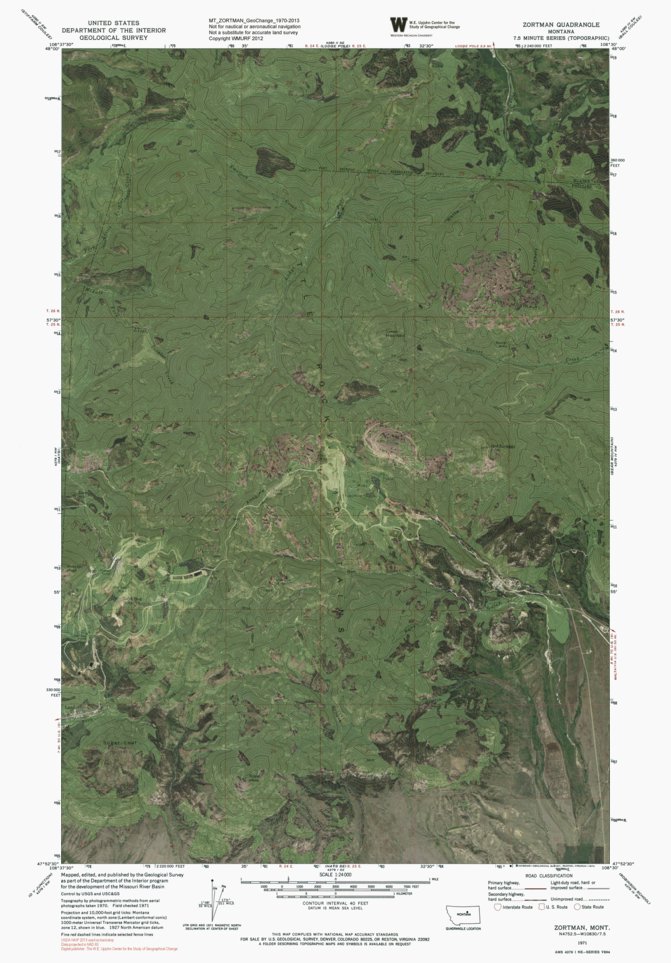 MT-ZORTMAN: GeoChange 1970-2013 Map by Western Michigan University ...