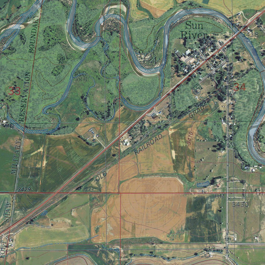 MT-SUN RIVER: GeoChange 1975-2013 Map by Western Michigan University ...