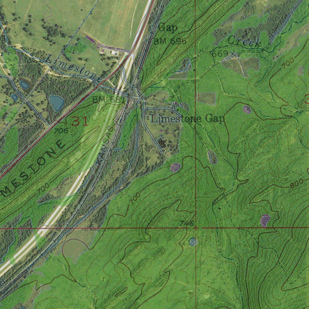 OK-LIMESTONE GAP: GeoChange 1956-2013 Map by Western Michigan ...