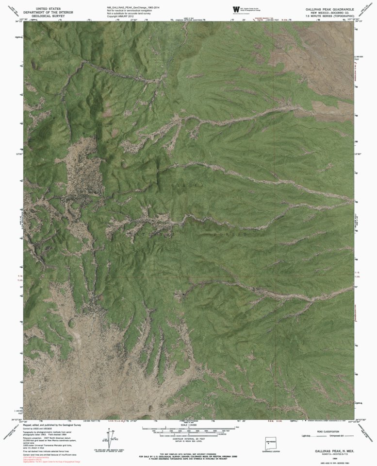 NM-GALLINAS PEAK: GeoChange 1963-2014 Map by Western Michigan ...