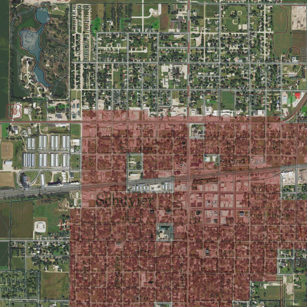 NE-SCHUYLER: GeoChange 1966-2014 Map by Western Michigan University ...