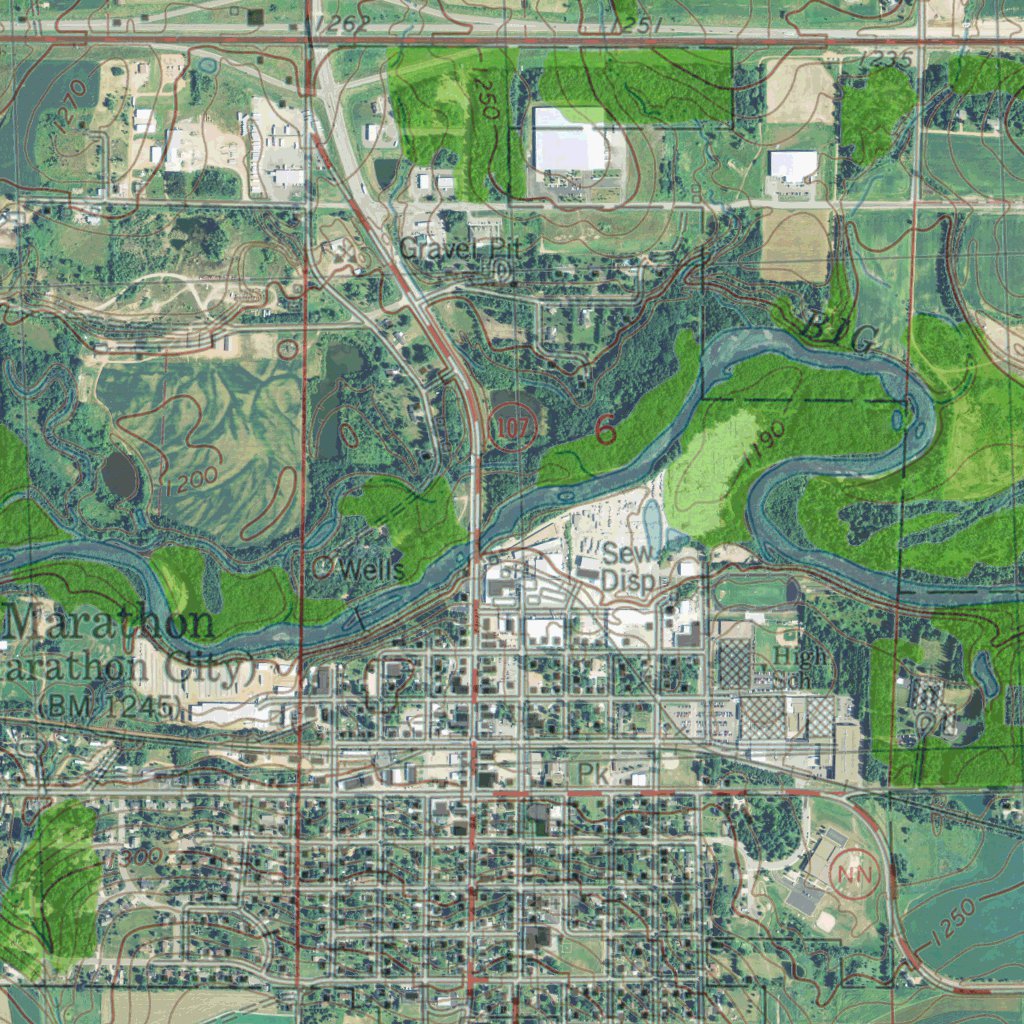 WI-MARATHON: GeoChange 1962-2013 Map by Western Michigan University ...