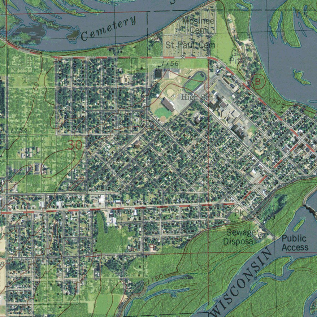 WI-MOSINEE: GeoChange 1963-2013 Map by Western Michigan University ...
