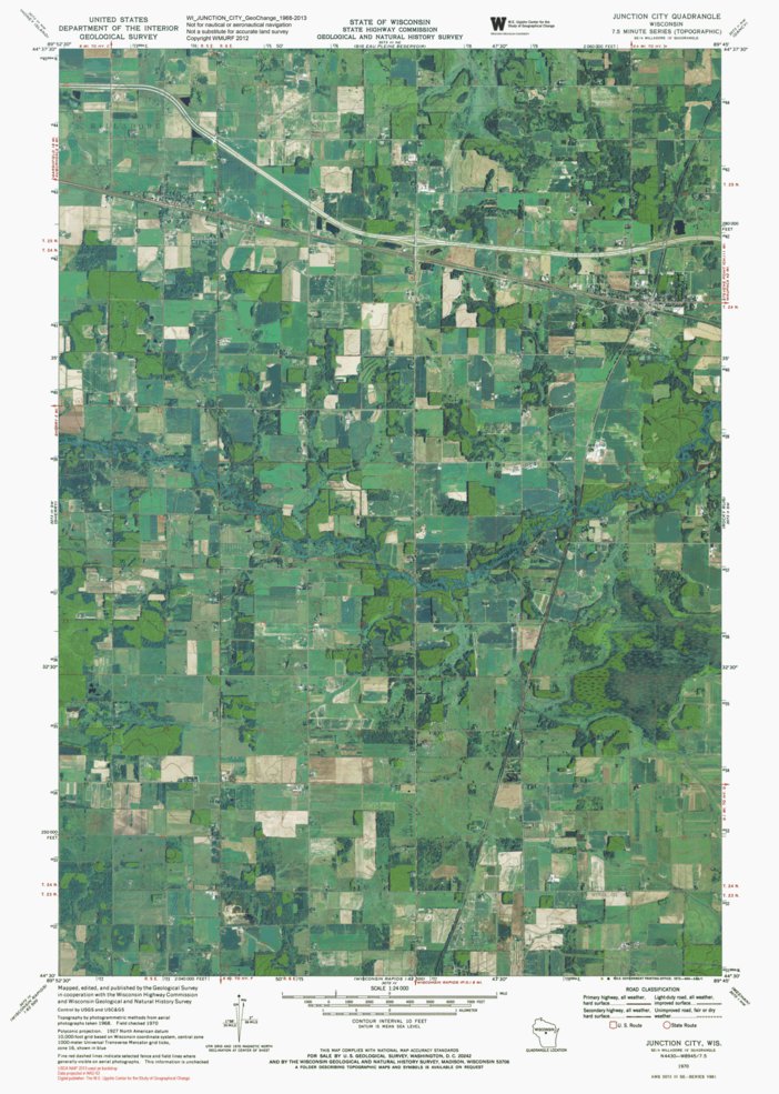 WI-JUNCTION CITY: GeoChange 1968-2013 Map by Western Michigan ...