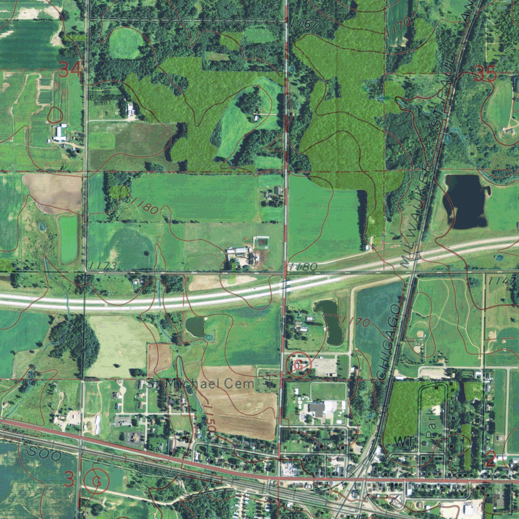 WI-JUNCTION CITY: GeoChange 1968-2013 Map by Western Michigan ...