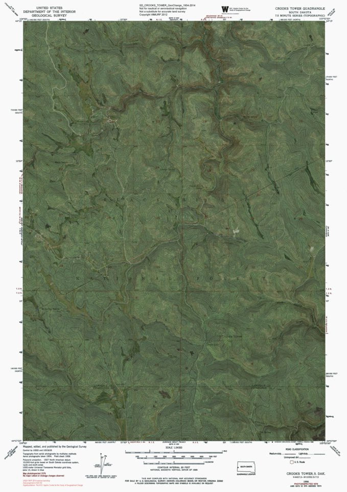SD-CROOKS TOWER: GeoChange 1954-2014 Map by Western Michigan University ...