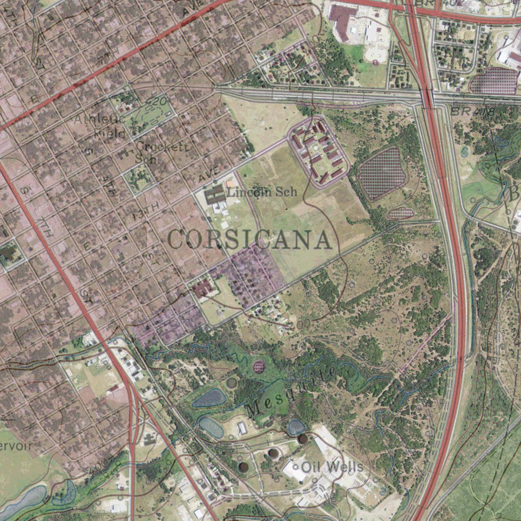 TX-CORSICANA: GeoChange 1964-2012 Map by Western Michigan University ...