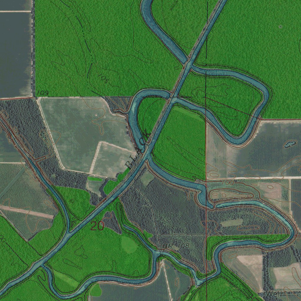 MS-SWAN LAKE NW: GeoChange 1966-2012 Map by Western Michigan University ...