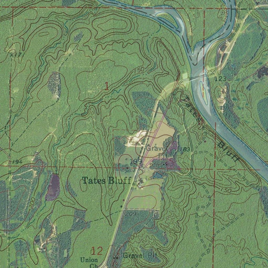 AR-TATES BLUFF: GeoChange 1970-2013 Map by Western Michigan University ...