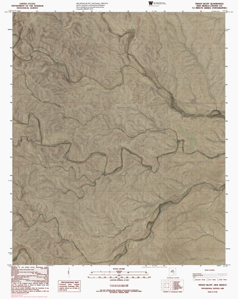 NM-INDIAN BLUFF: GeoChange 1959-2014 Map by Western Michigan University ...