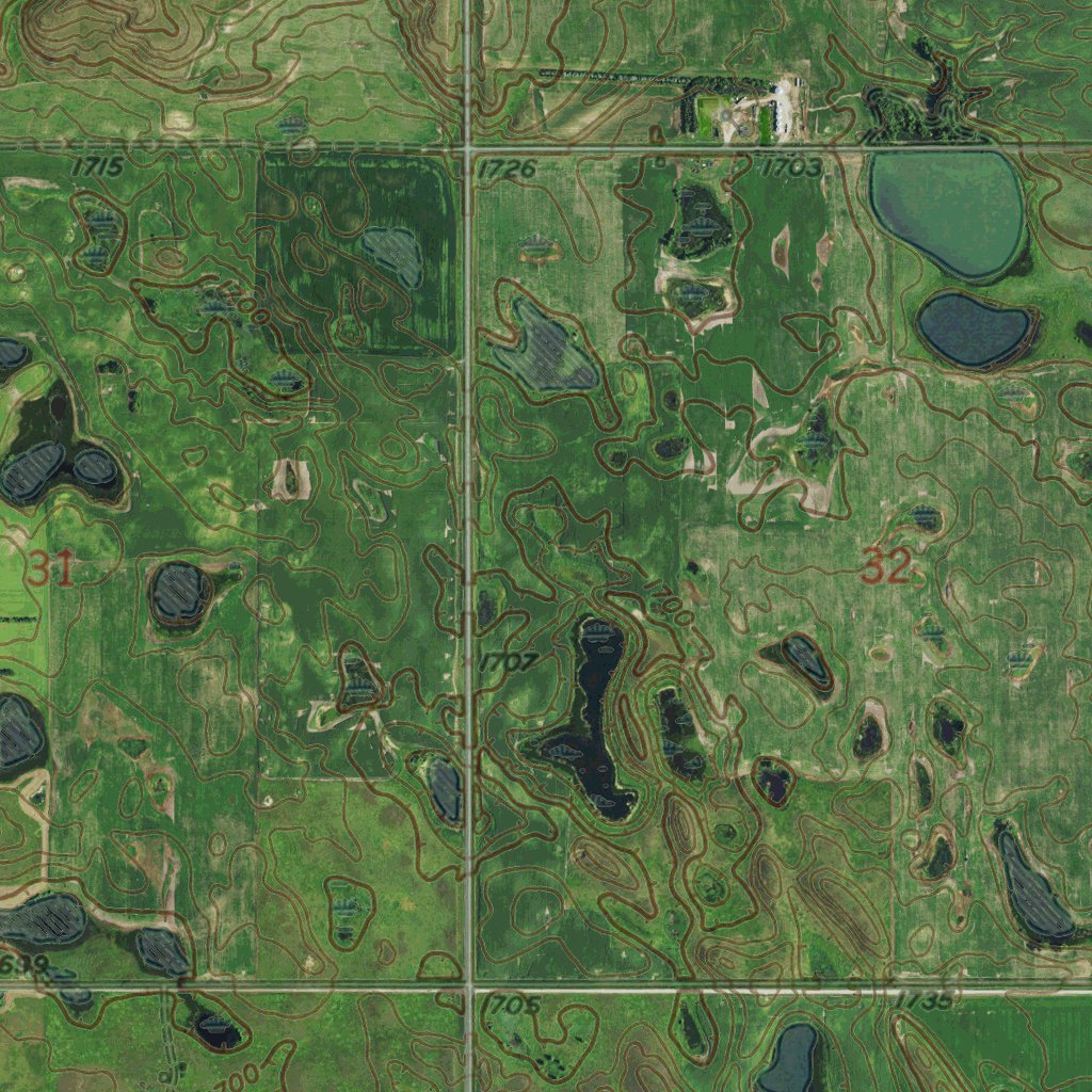 ND-DRAKE SW: GeoChange 1956-2014 Map by Western Michigan University ...