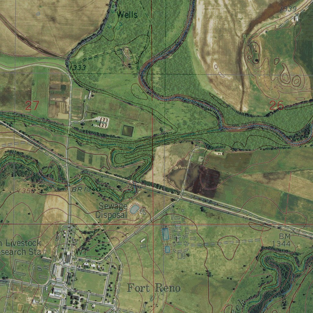 OK-FORT RENO: GeoChange 1965-2013 Map by Western Michigan University ...