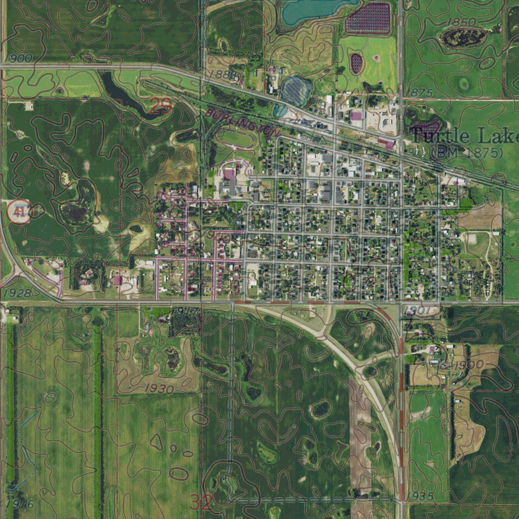 ND-TURTLE LAKE: GeoChange 1958-2014 Map by Western Michigan University ...