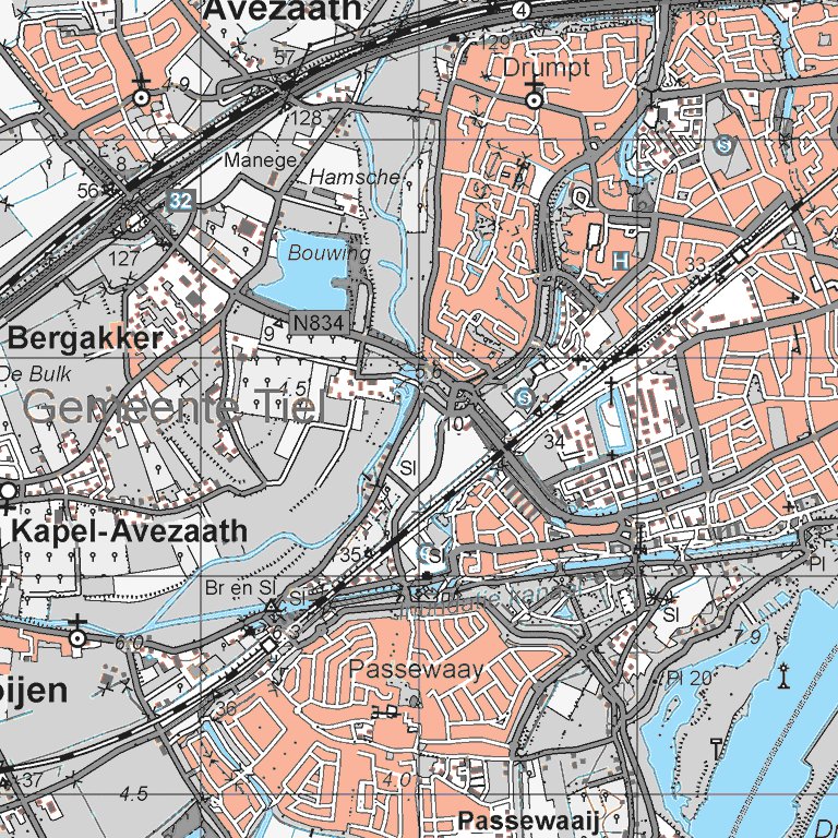39W-Tiel Map by Mapfactory | Avenza Maps