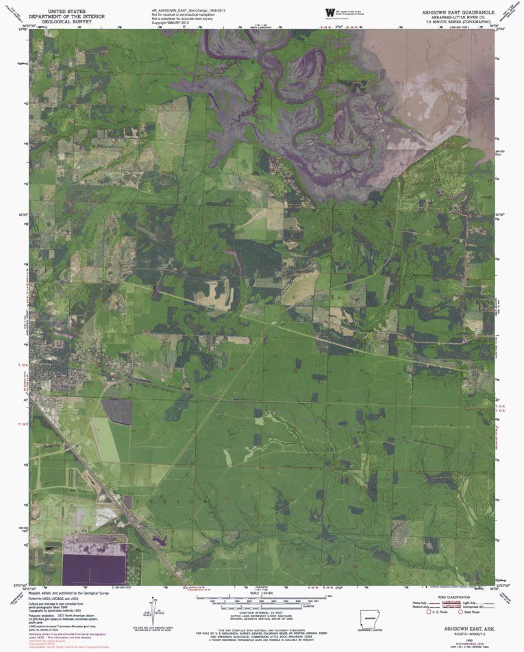 AR-ASHDOWN EAST: GeoChange 1949-2013 Map by Western Michigan University ...