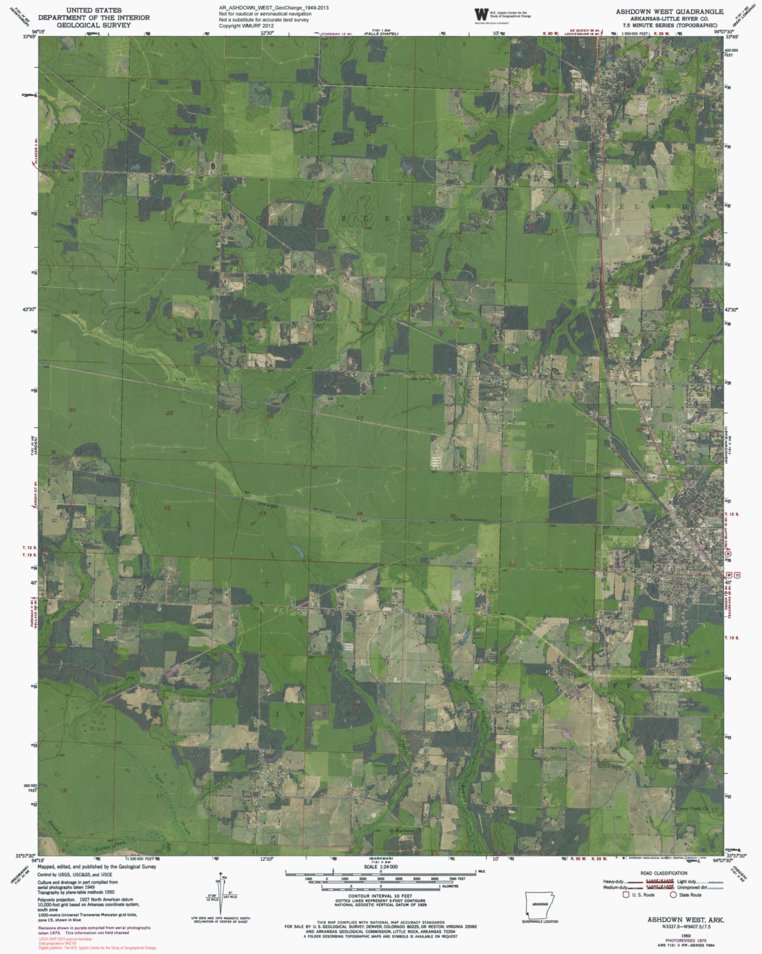 AR-ASHDOWN WEST: GeoChange 1949-2013 Map by Western Michigan University ...