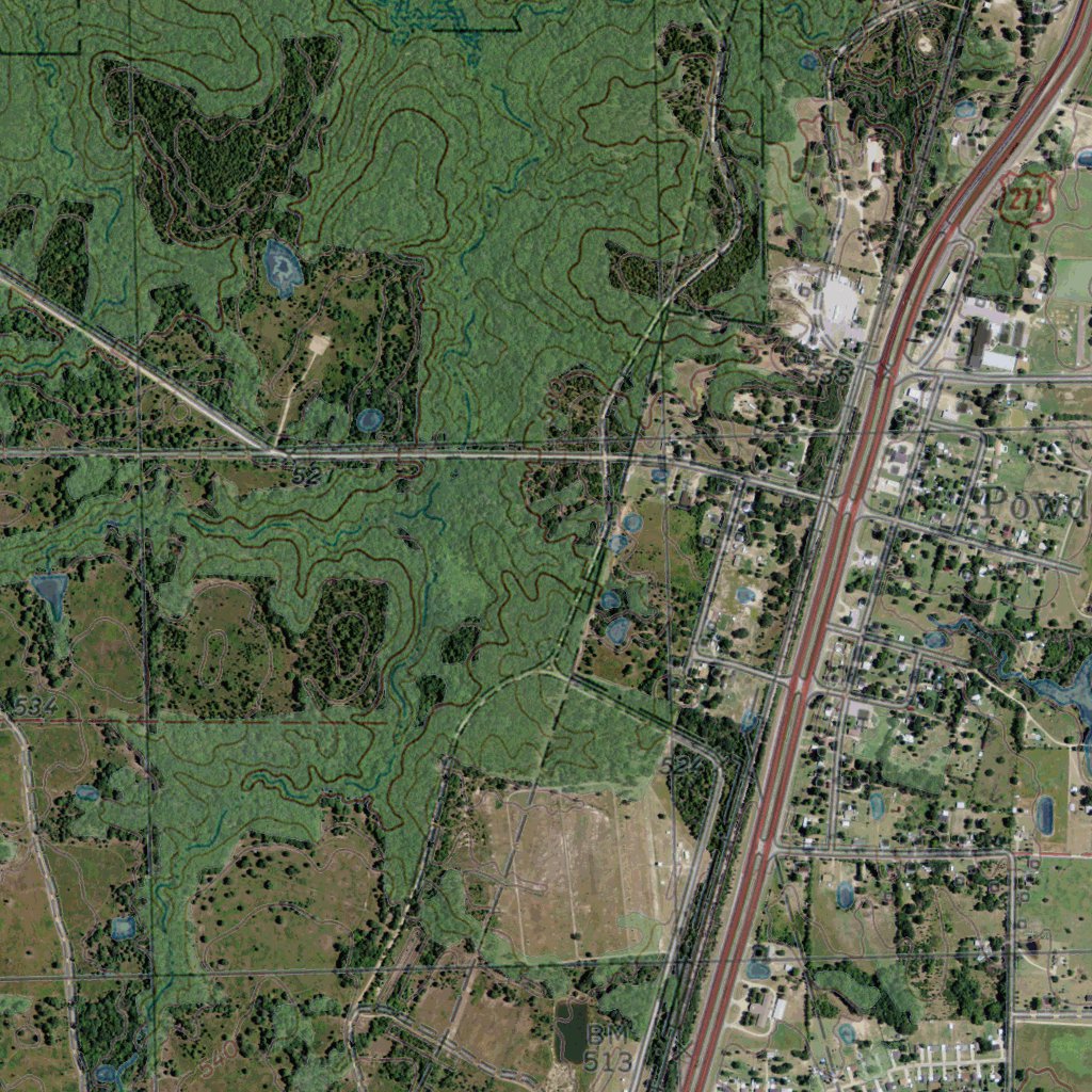 TX-PAT MAYSE LAKE EAST: GeoChange 1974-2012 Map by Western Michigan ...