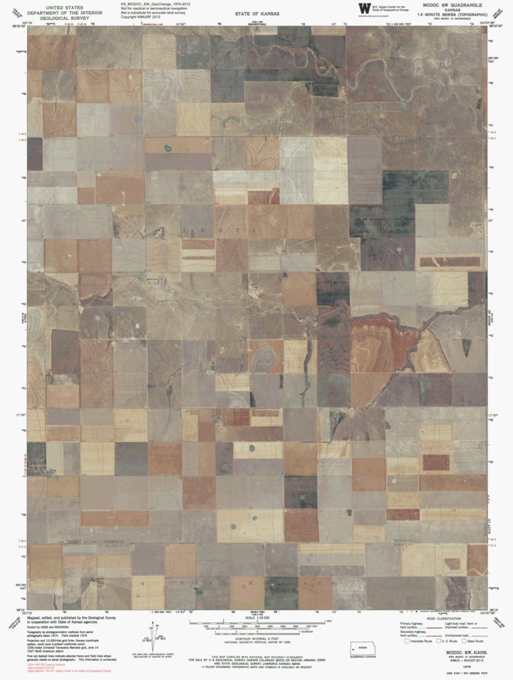 KS-MODOC SW: GeoChange 1974-2012 Map by Western Michigan University ...
