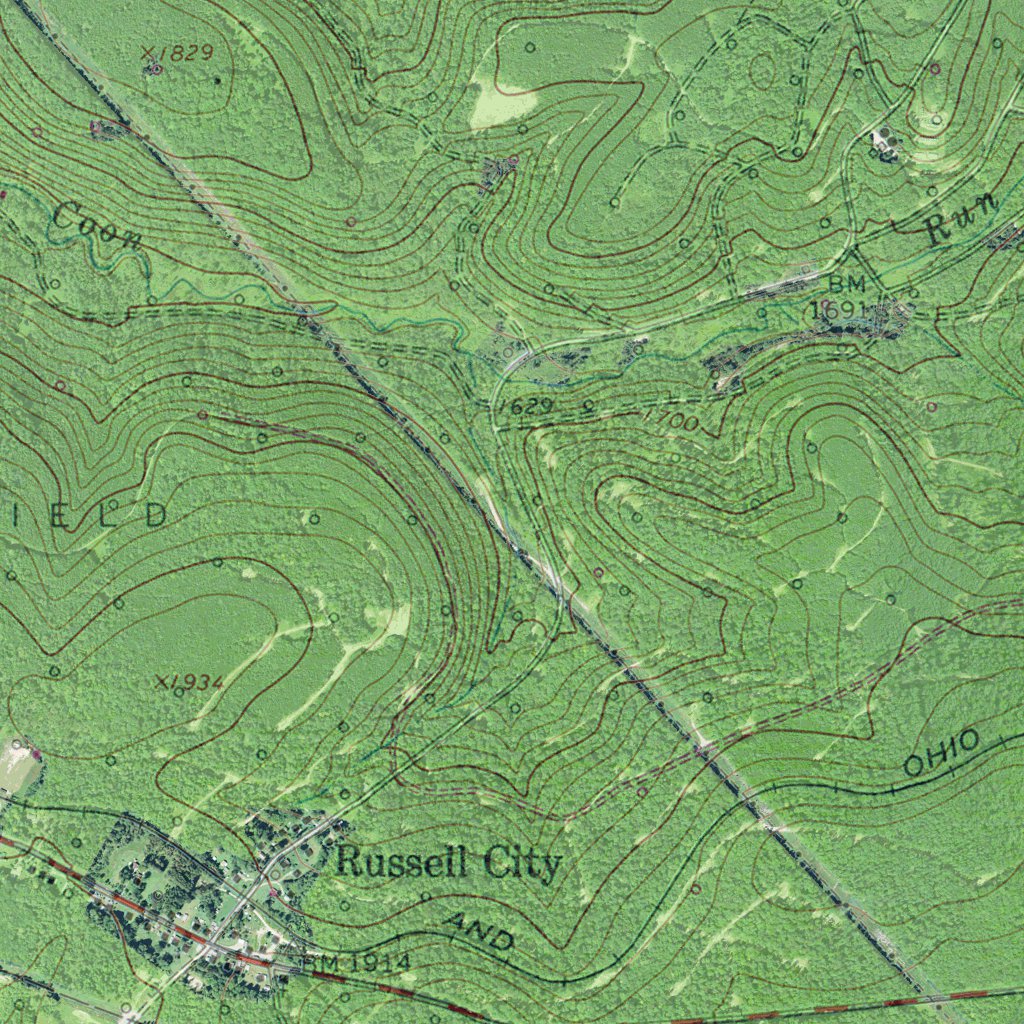 PA-RUSSELL CITY: GeoChange 1964-2013 Map by Western Michigan University ...