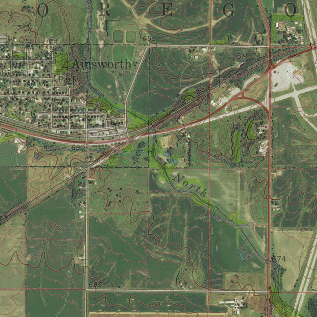 IA-AINSWORTH: GeoChange 1967-2013 Map by Western Michigan University ...
