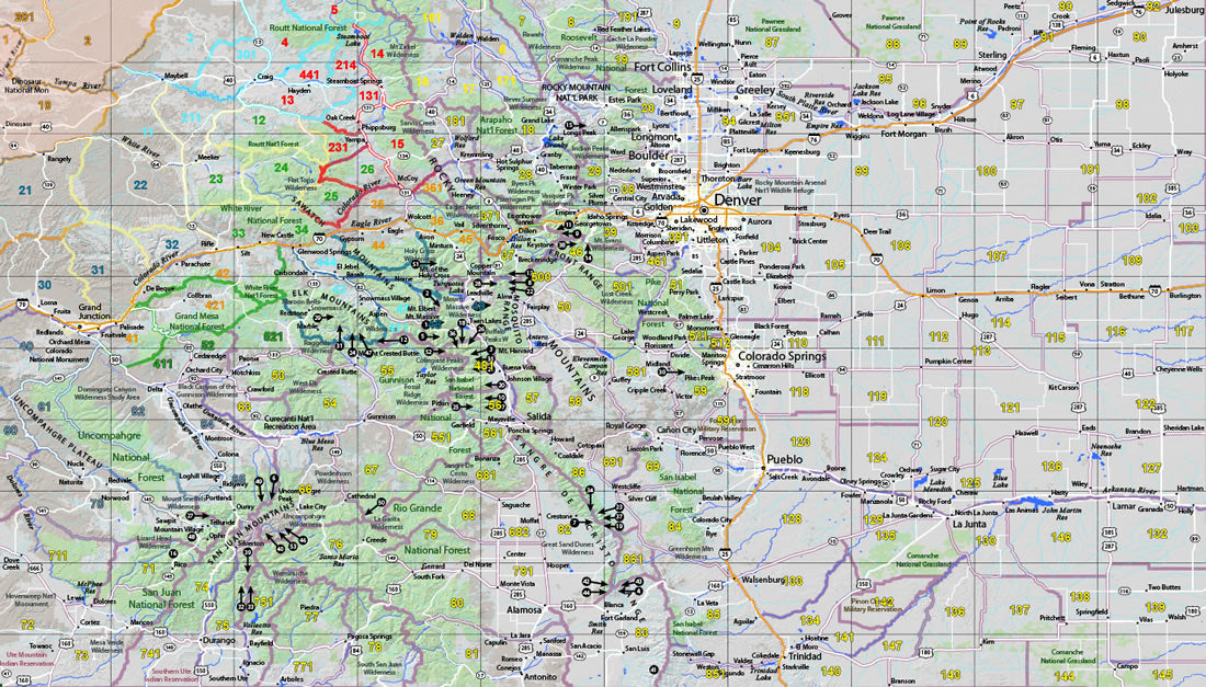 2025 Colorado Hunt Map – GMU 1, 2, 10, 201 Map Bundle by Map the ...