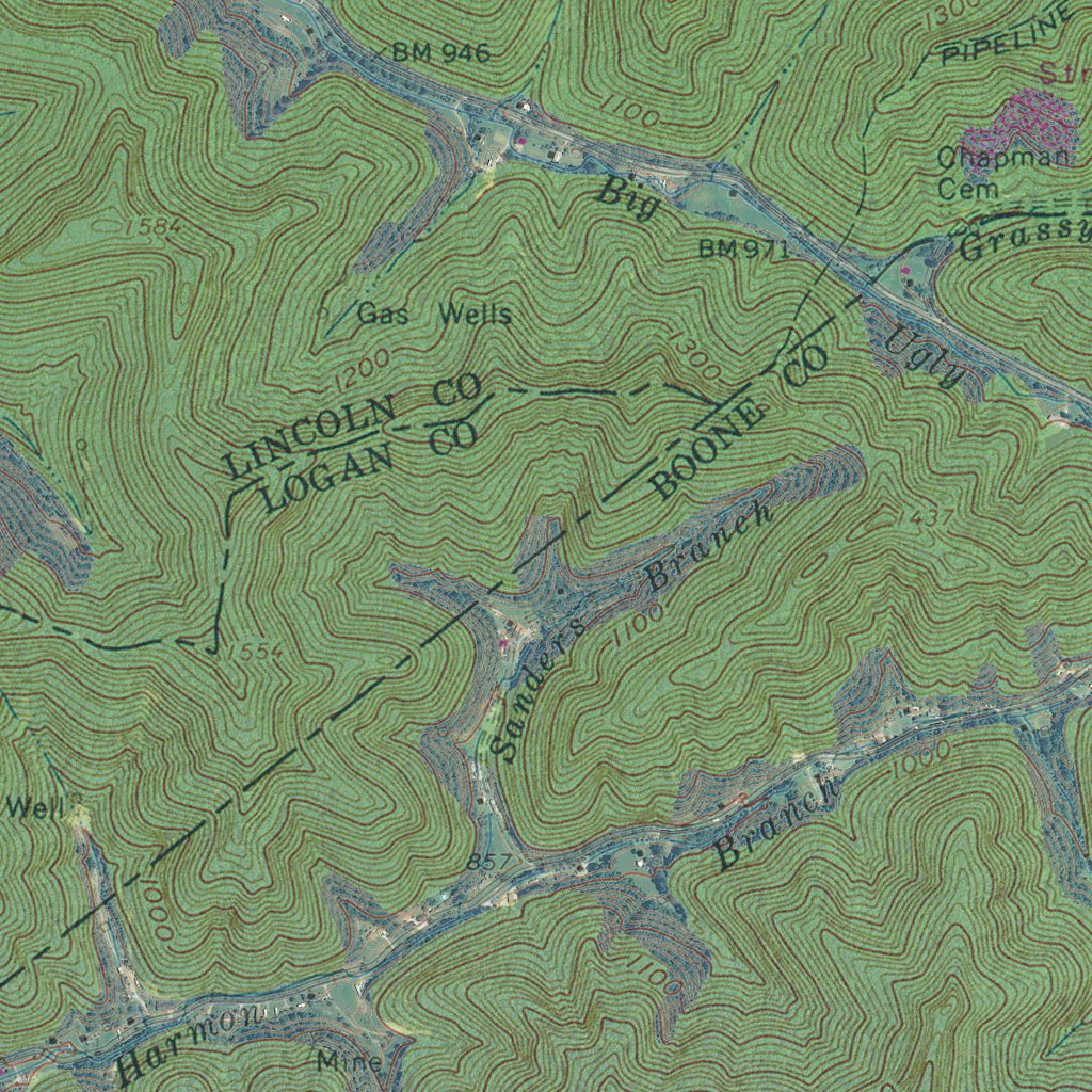 WV-MUD: GeoChange 1957-2011 Map by Western Michigan University | Avenza ...