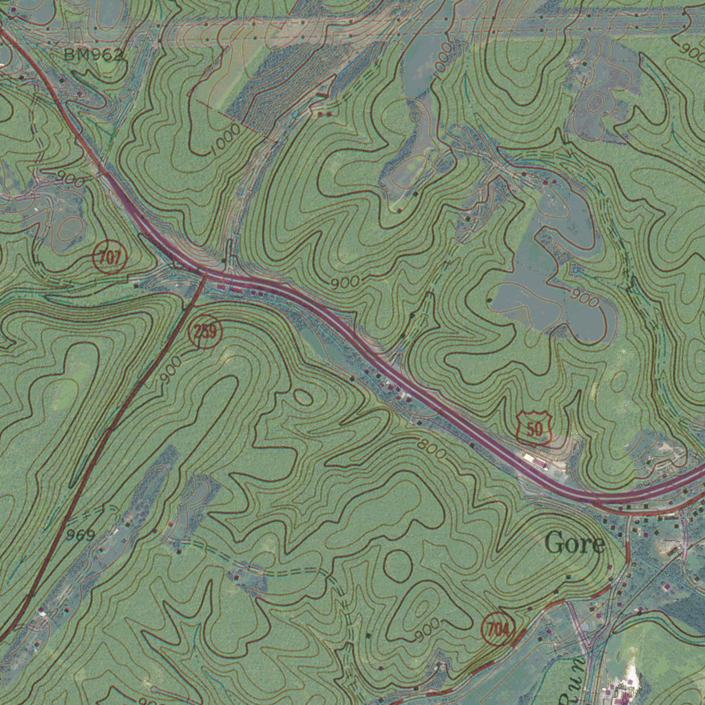 VA-WV-GORE: GeoChange 1963-2012 Map by Western Michigan University ...