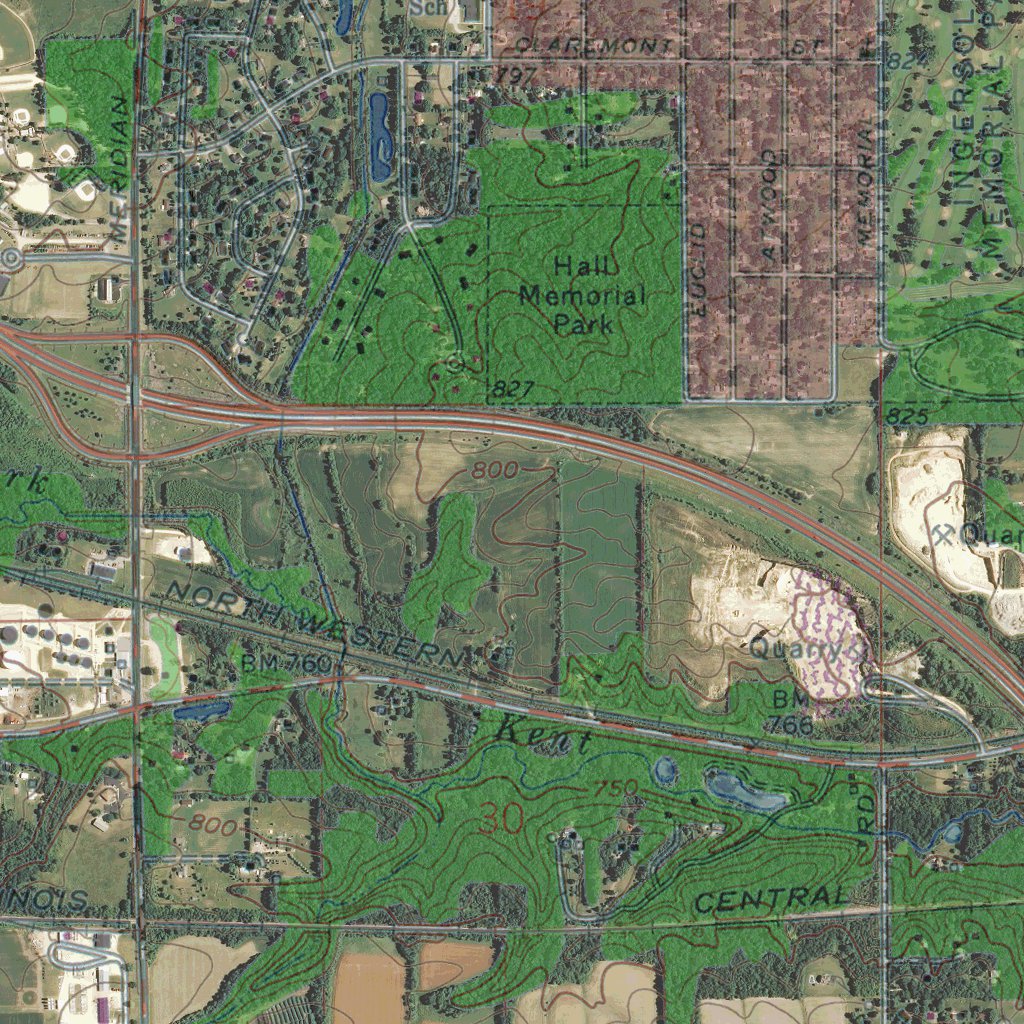 IL-WINNEBAGO: GeoChange 1956-2012 Map by Western Michigan University ...