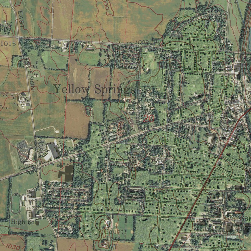 OH-YELLOW SPRINGS: GeoChange 1954-2013 Map by Western Michigan ...