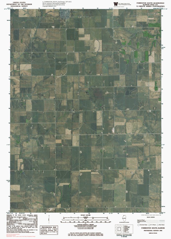 IL-FORRESTON SOUTH: GeoChange 1977-2012 Map by Western Michigan ...
