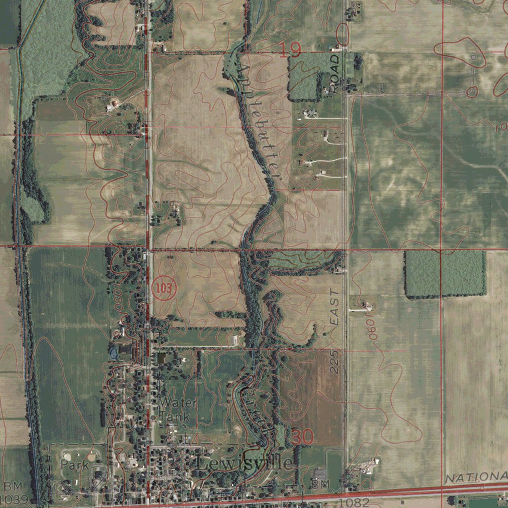 IN-LEWISVILLE: GeoChange 1947-2012 Map by Western Michigan University ...