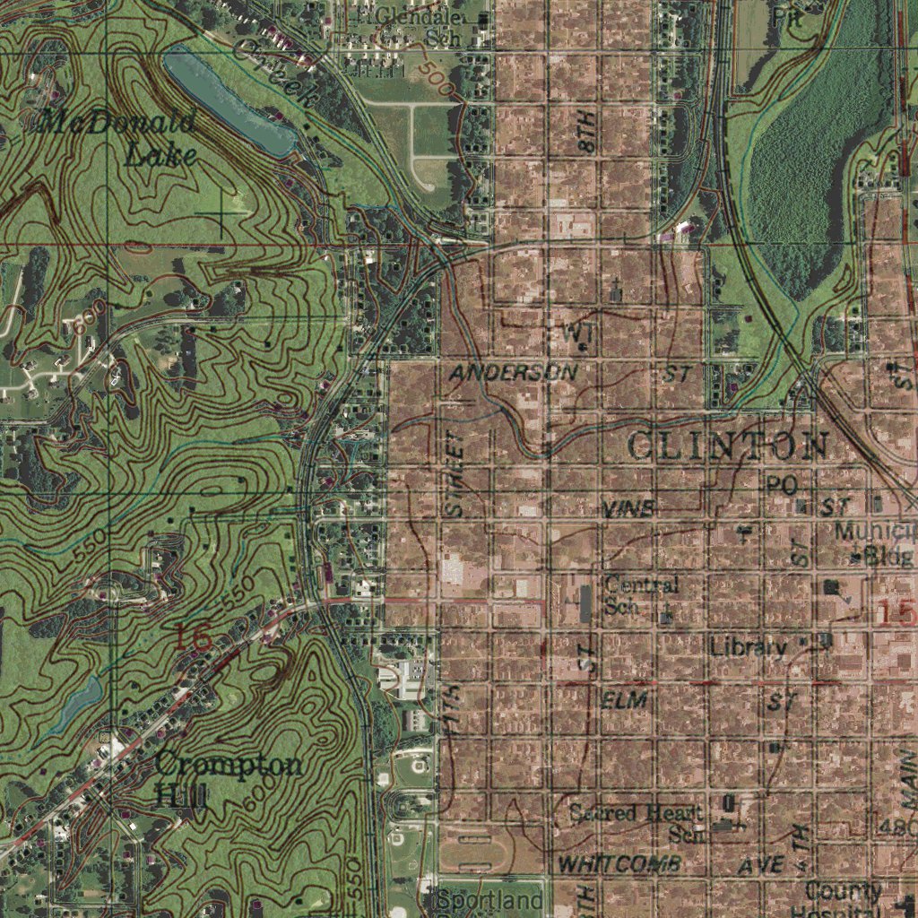 IN-CLINTON: GeoChange 1949-2012 Map by Western Michigan University ...