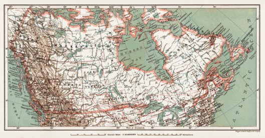 General Map of the British North America, 1907 by Waldin | Avenza Maps