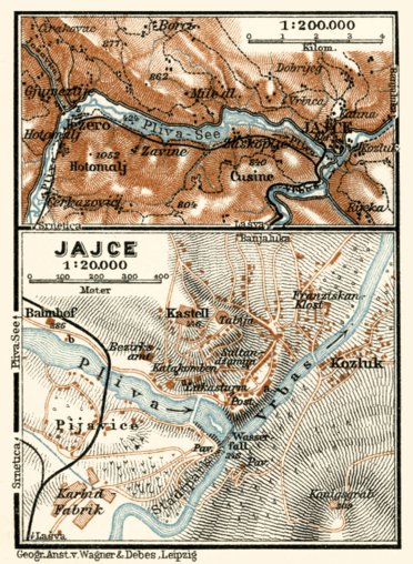 Jaice environs Map, 1929 by Waldin | Avenza Maps