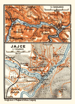 Jaice town plan, 1911 Map by Waldin | Avenza Maps