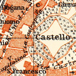 Pola (Pula) town plan and environs Map, 1911 by Waldin | Avenza Maps