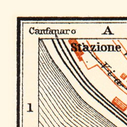 Pola (Pula) town plan and environs Map, 1911 by Waldin | Avenza Maps