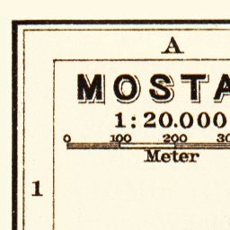Mostar town plan, 1911 Map by Waldin | Avenza Maps