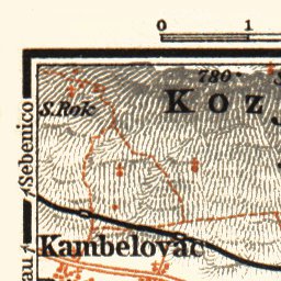 Map of the environs of Spalato, 1911 by Waldin | Avenza Maps
