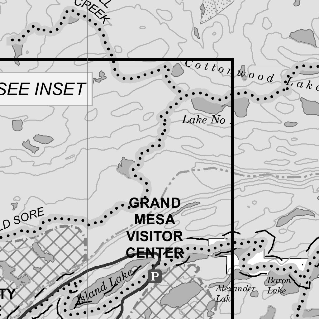 Grand Mesa NF - Over Snow Use Map - MVUM by US Forest Service R2 Rocky ...