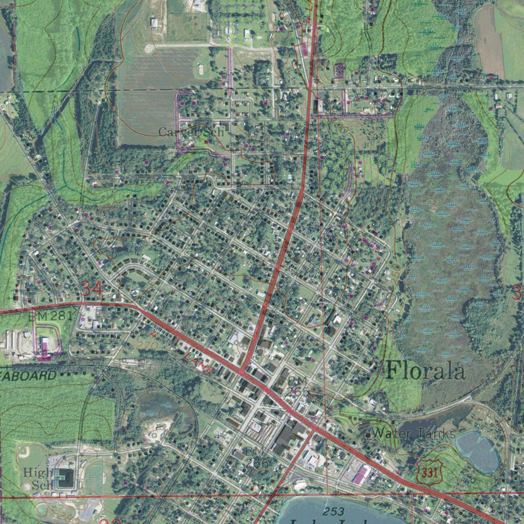 AL-FLORALA: GeoChange 1967-2013 Map by Western Michigan University ...
