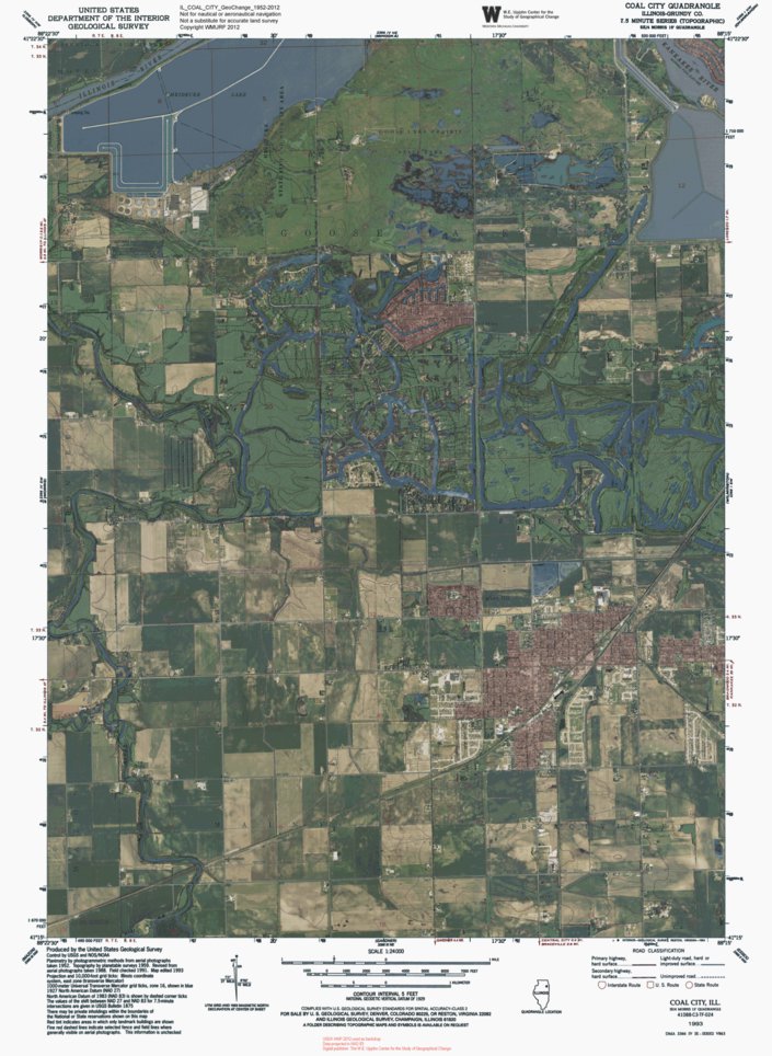 IL-COAL CITY: GeoChange 1952-2012 Map by Western Michigan University ...