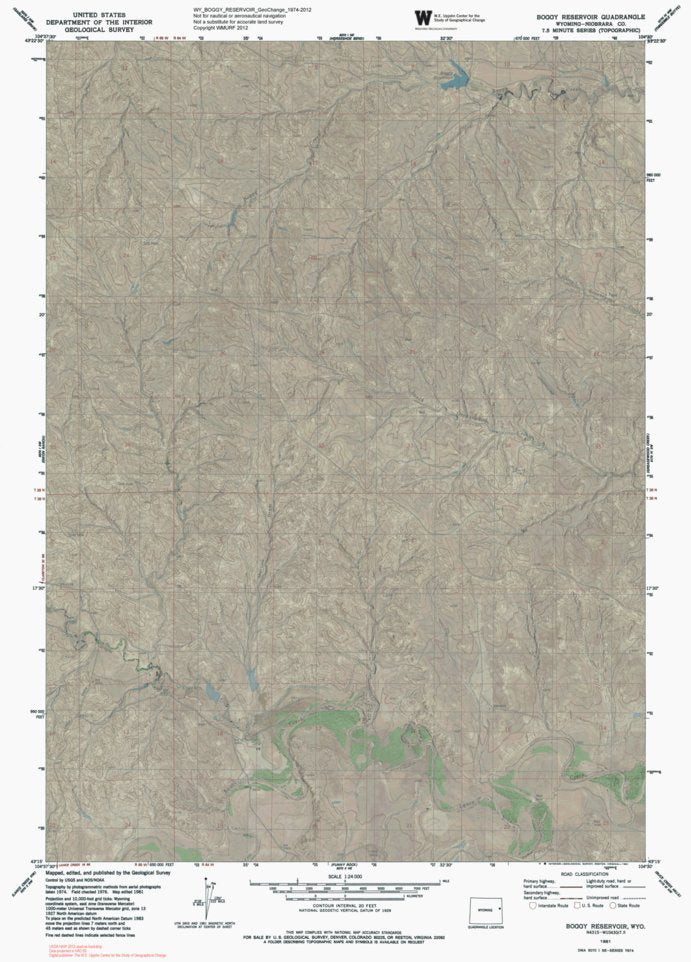 WY-BOGGY RESERVOIR: GeoChange 1974-2012 Map by Western Michigan ...
