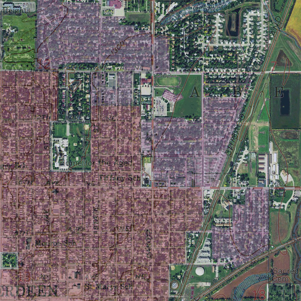 SD-ABERDEEN EAST: GeoChange 1958-2014 Map by Western Michigan ...
